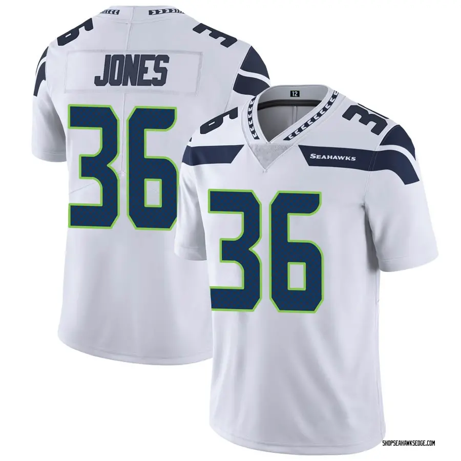 Nike Anthony Jones Seattle Seahawks Men's Limited White Vapor ...